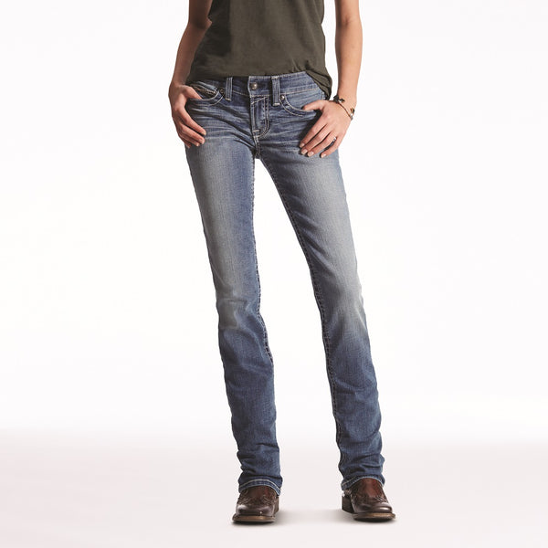 Ariat Womens REAL Straight Icon | Rainstrom | X Long - Hiscocks
