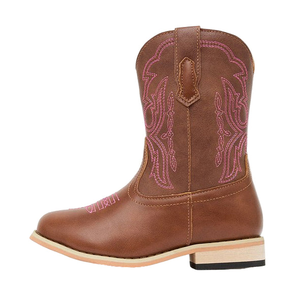 Baxter Junior Western Boot | Rose Pink - Hiscocks