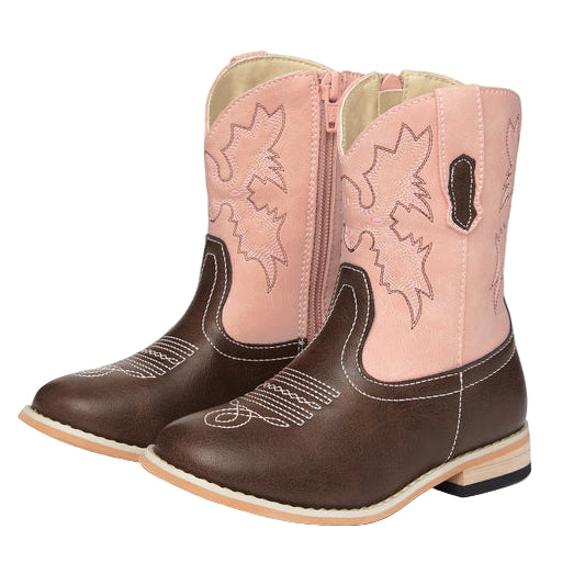 Baxter Junior Western Boot | Light Pink - Hiscocks