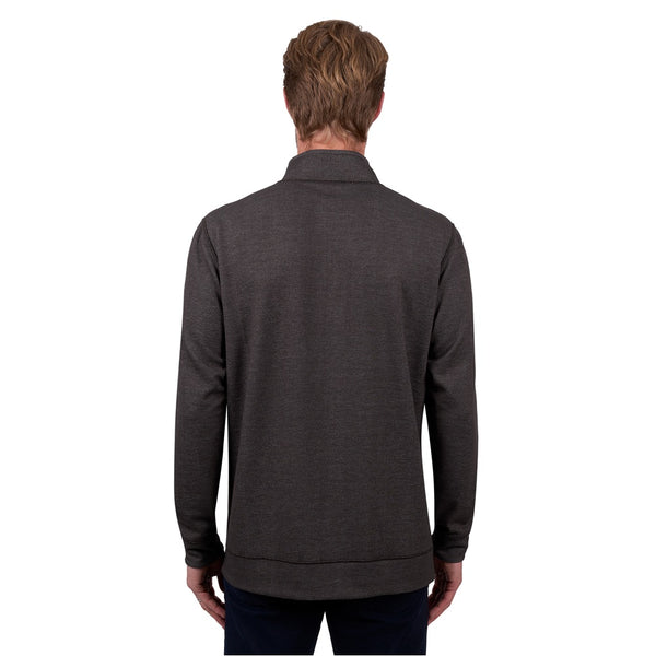 Thomas Cook Mens 1/4 Zip Jumper | Vic | Navy / Dark Tan - Hiscocks